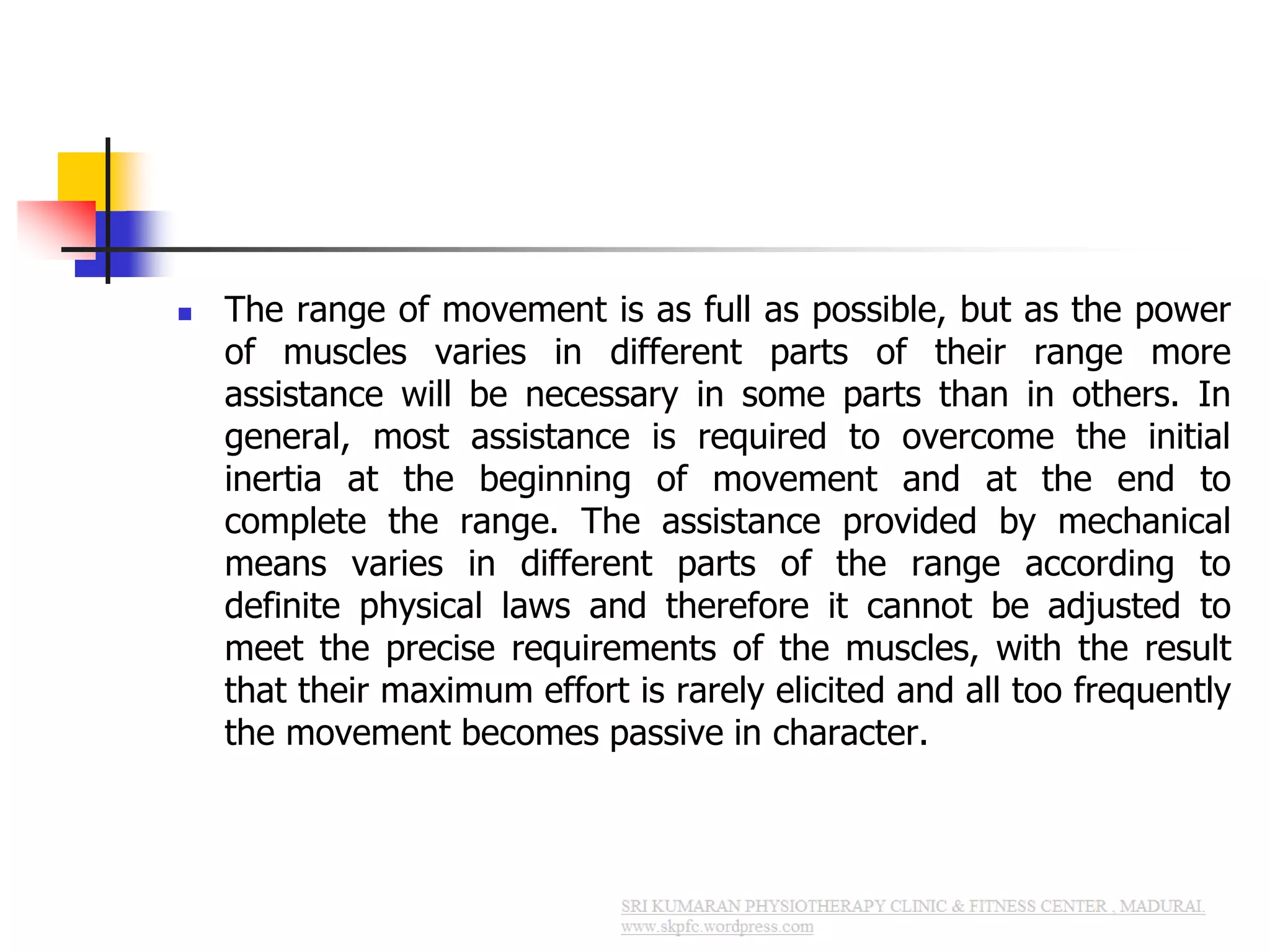 Active movement - Assisted exercises | PPT