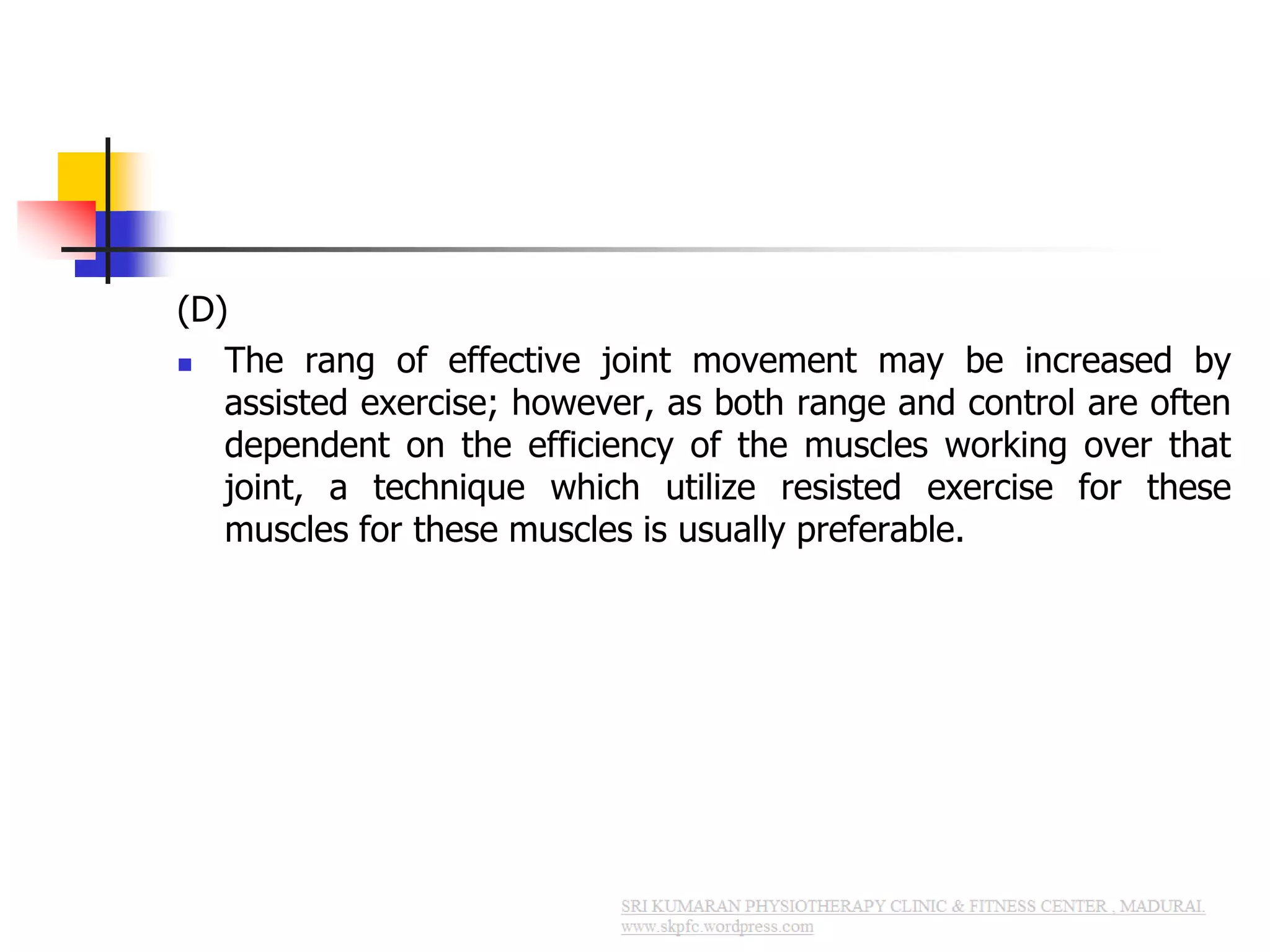 Active movement - Assisted exercises | PPT