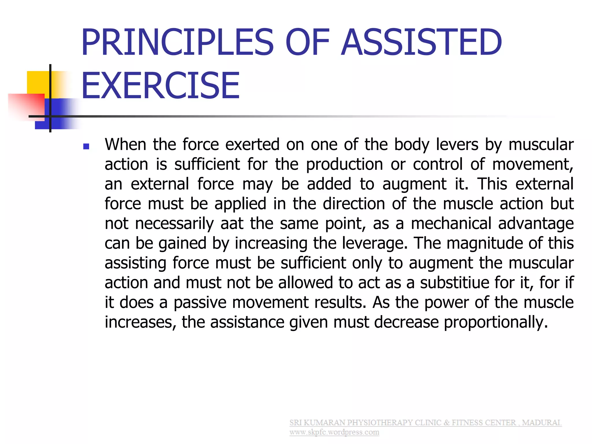 Active movement - Assisted exercises | PPT