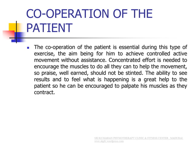 Active movement - Assisted exercises | PPT