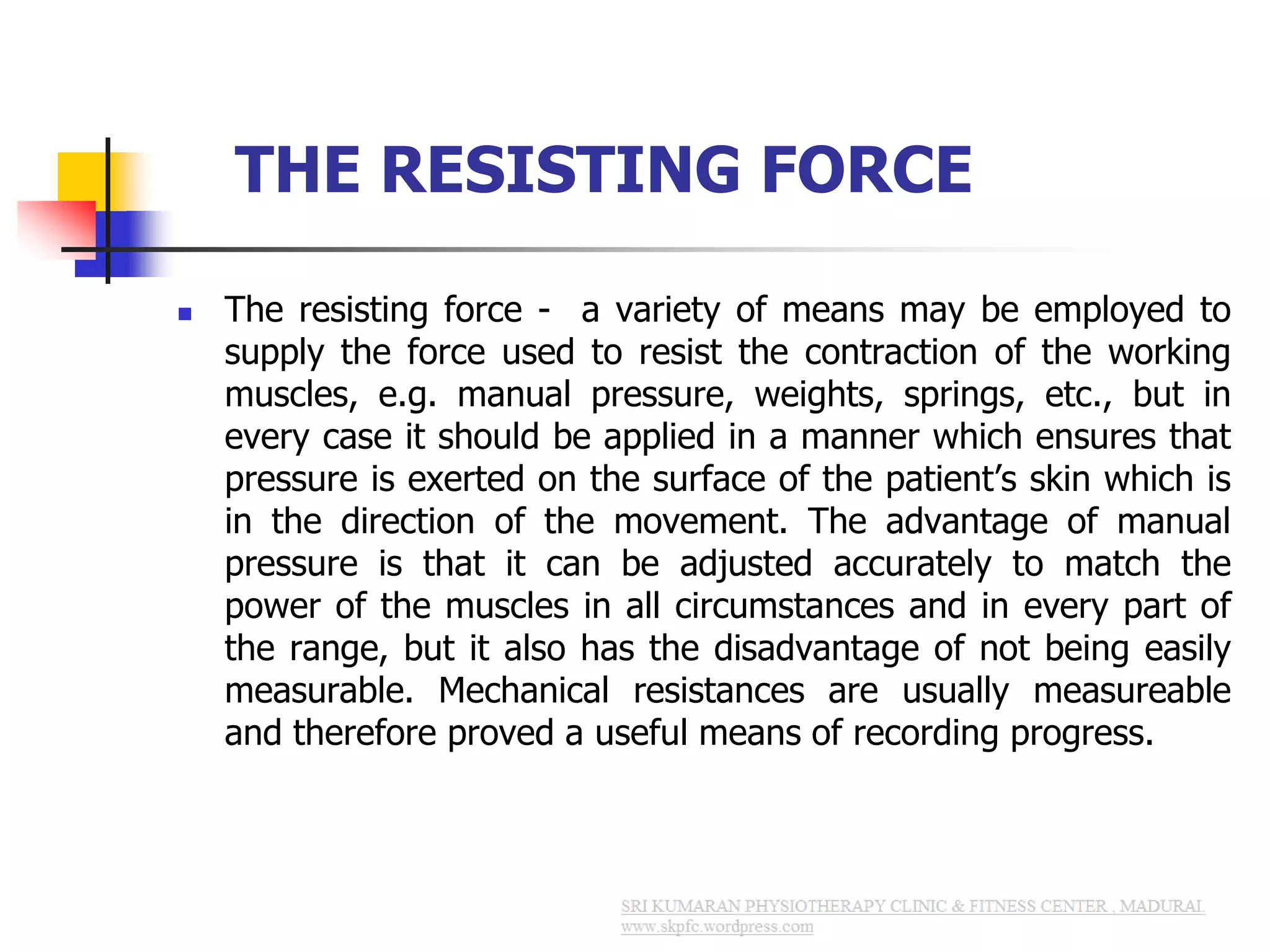 Active movement resisted exercises | PPT