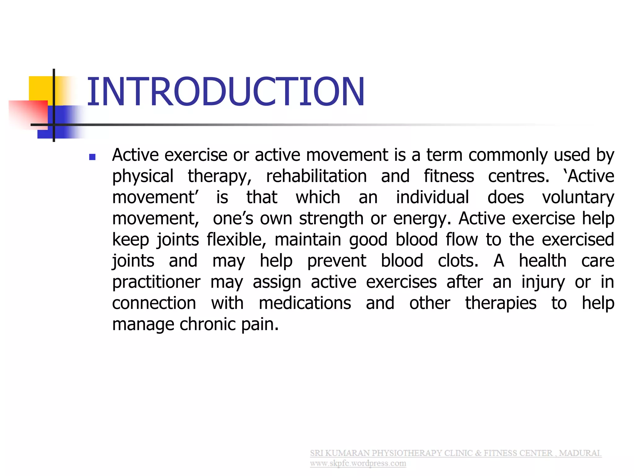 Active movement resisted exercises | PPT