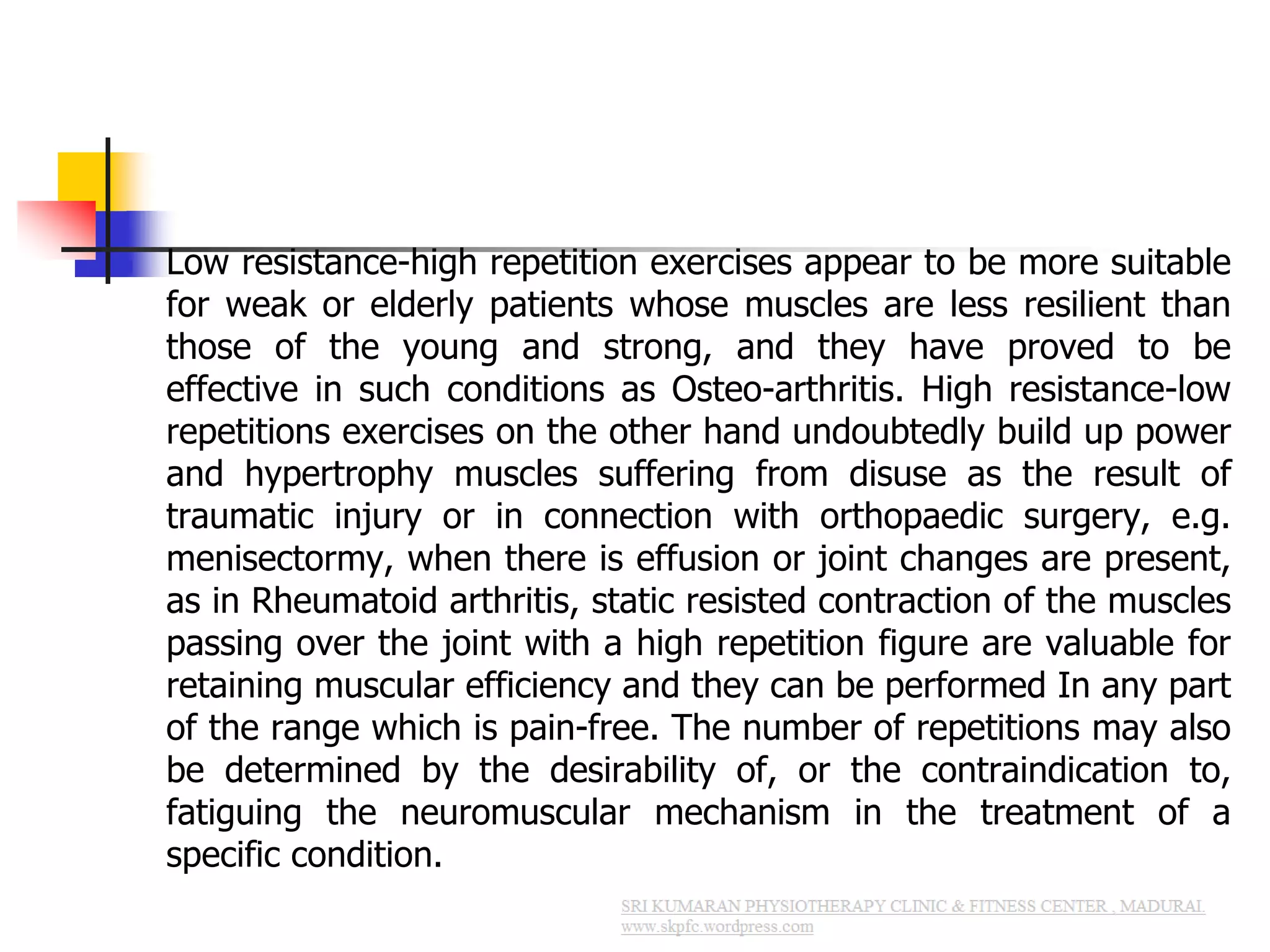 Active movement resisted exercises | PPT
