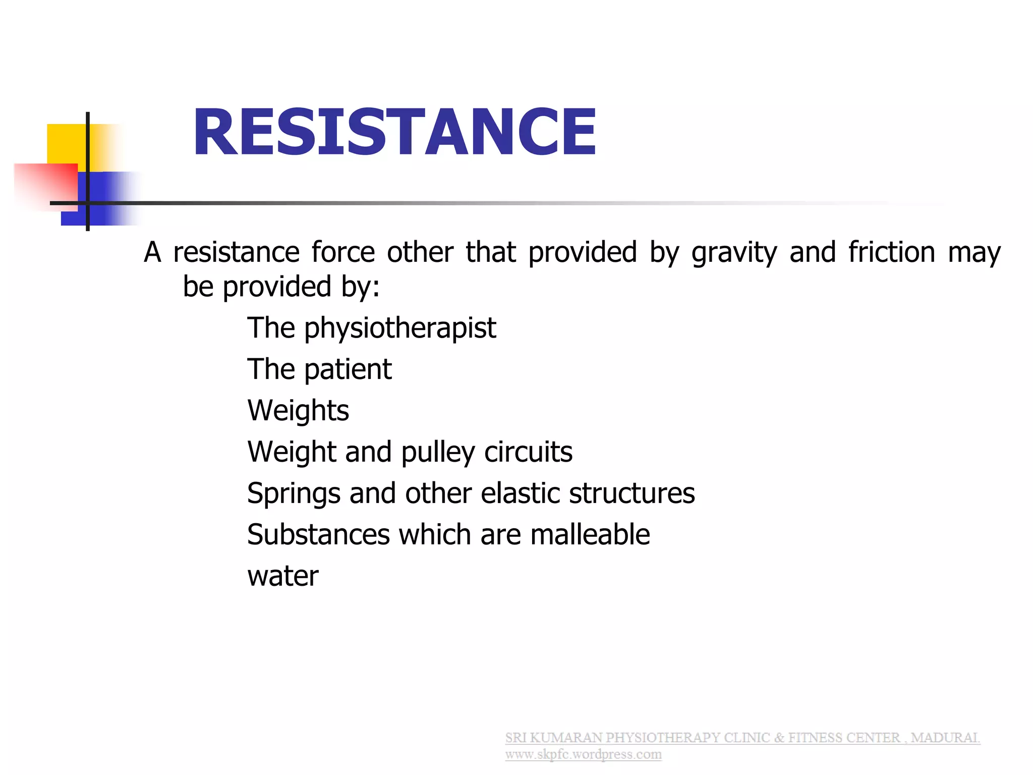 Active movement resisted exercises | PPT