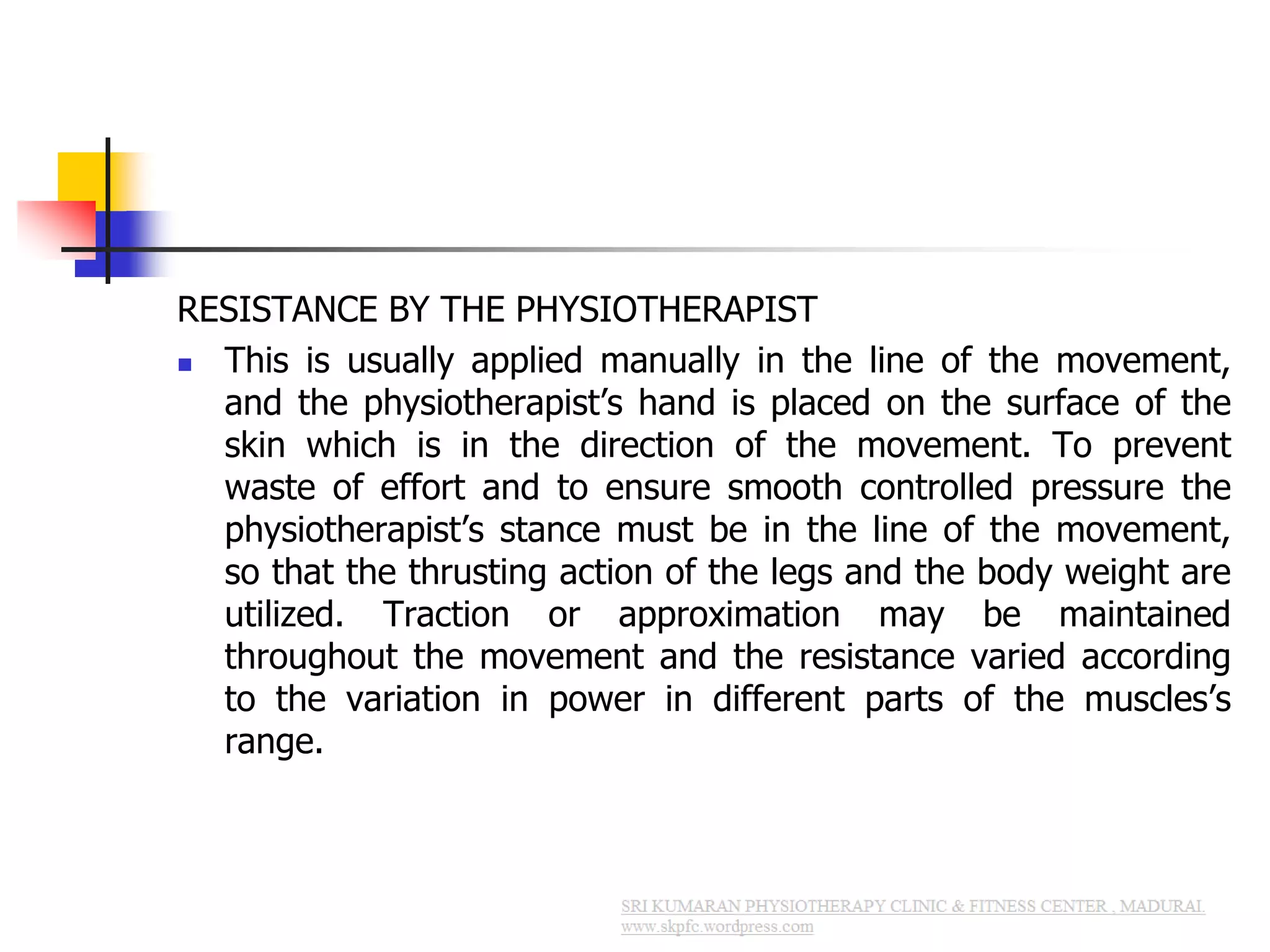 Active movement resisted exercises | PPT
