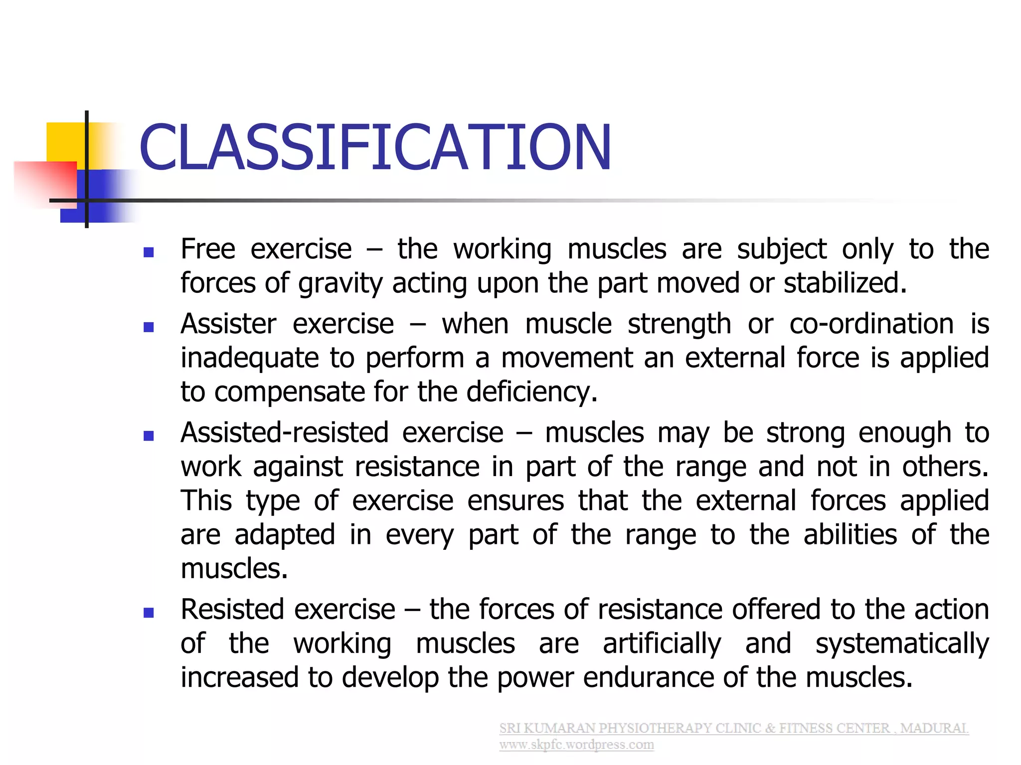 Active movement resisted exercises | PPT