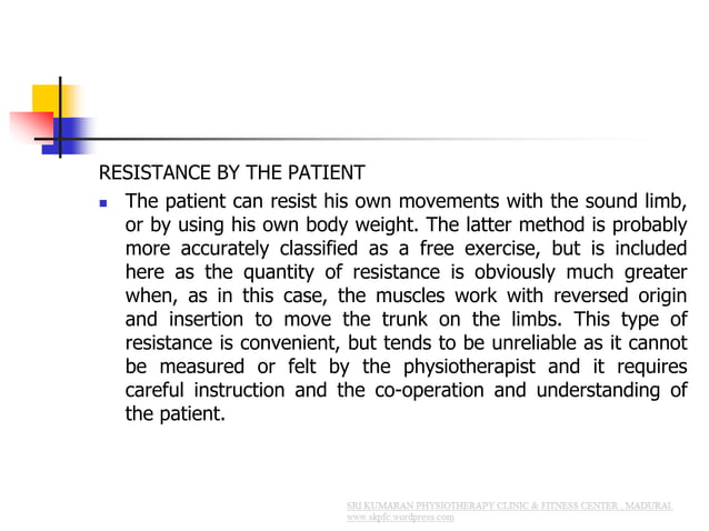 Active movement resisted exercises | PPT | Physical Therapy | Wellness