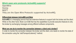 ActiveMQ interview Questions and Answers | PPT