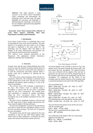 Active noise control real time demo | PDF