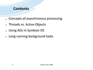 Symbian OS - Active Objects | PPTX