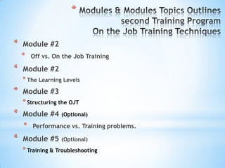 Active on job training sample 2012 | PPTX