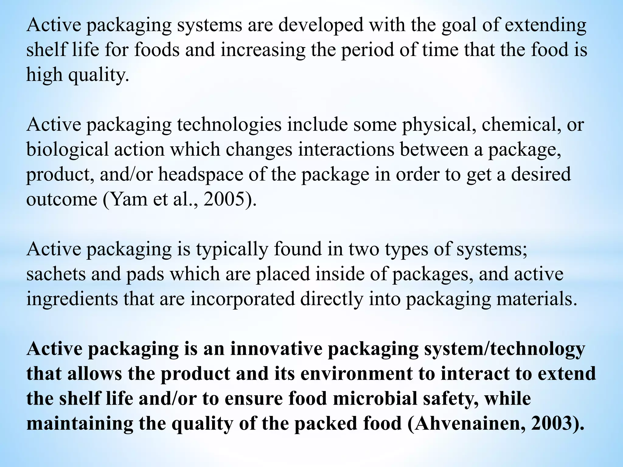 Active packaging | PPTX