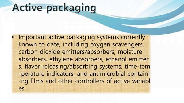 Active packaging | PPTX