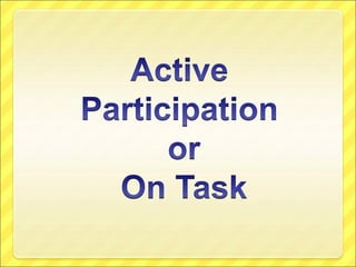 Active Participation and how teacher can help students in it .ppt