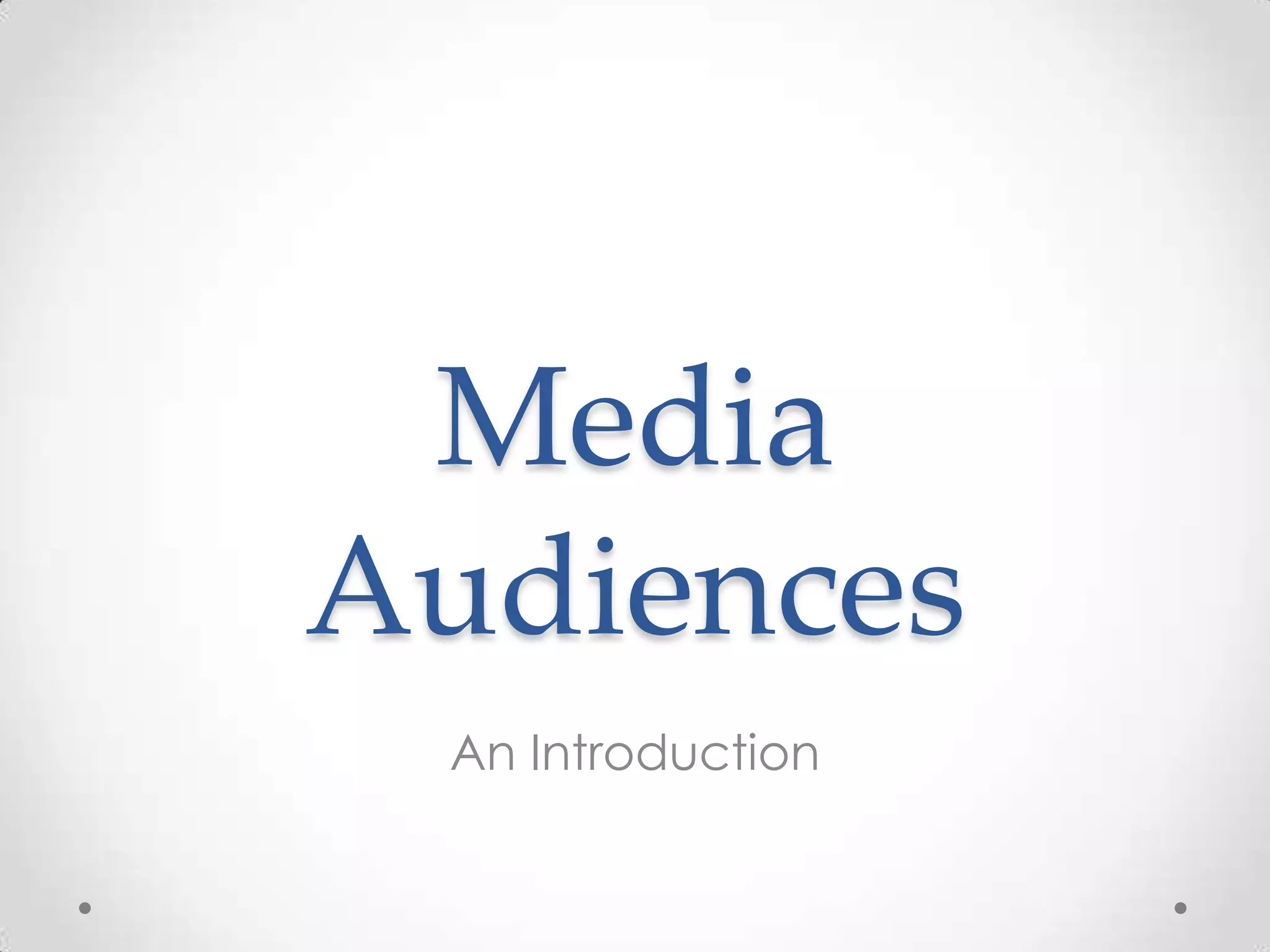 Active and Passive audience theories | PPTX