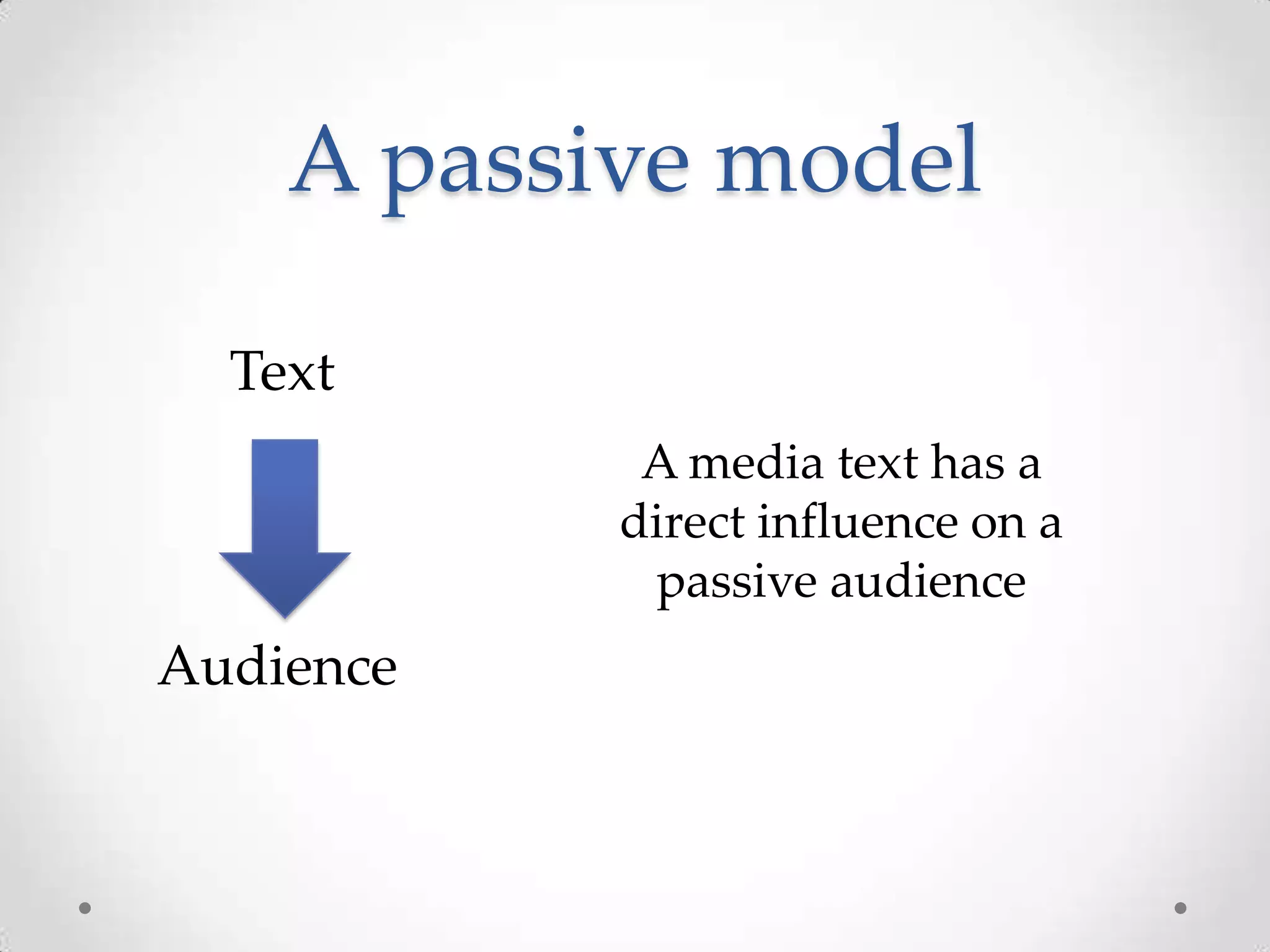Active and Passive audience theories | PPTX