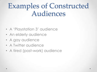 Active and Passive audience theories | PPTX