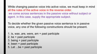 Active and Passive voice | PPTX