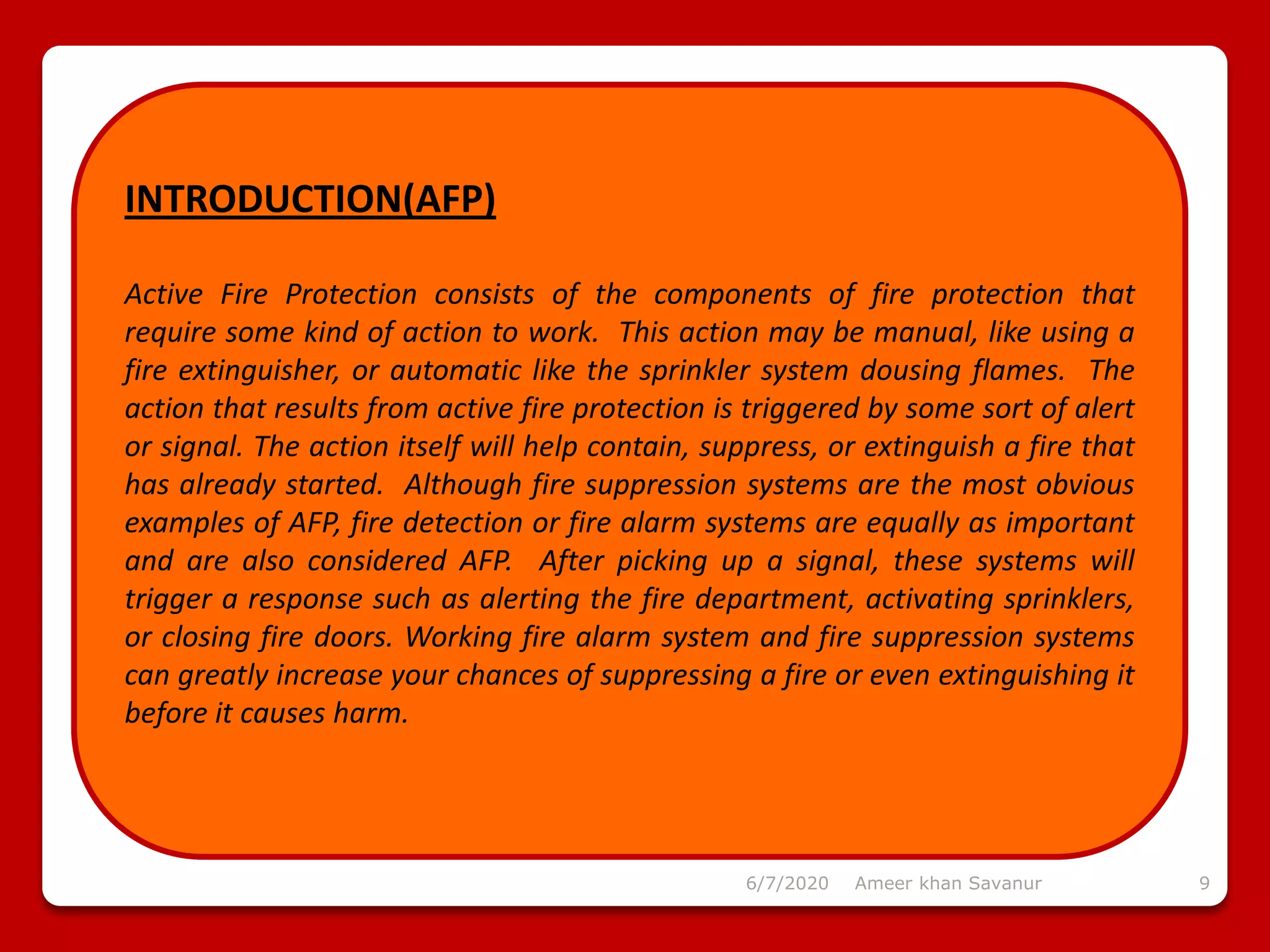 ACTIVE & PASSIVE PROTECTION SYSTEM & LIFE SAFETY . | PDF