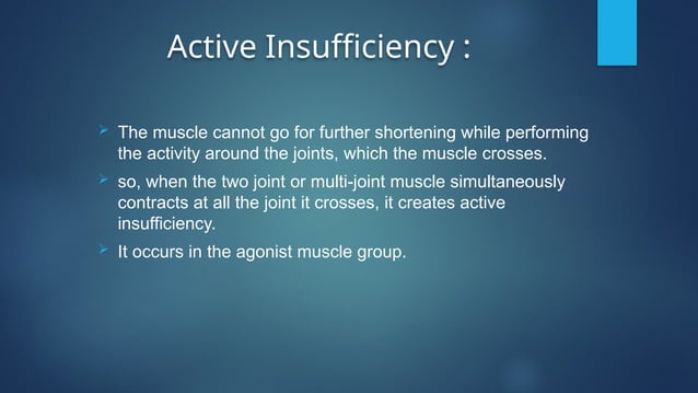 Active and passive insufficiency Kinseology pptx. | PPTX