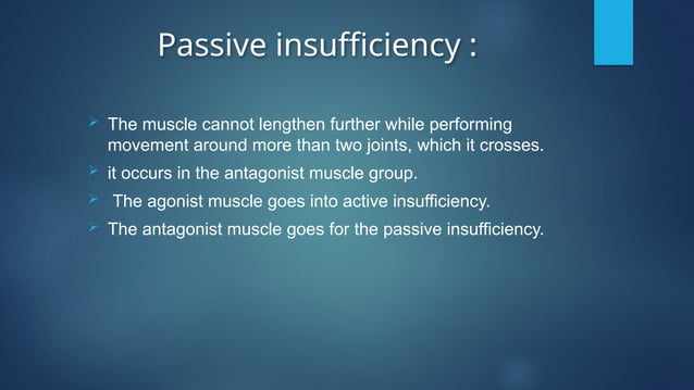 Active and passive insufficiency Kinseology pptx. | PPTX
