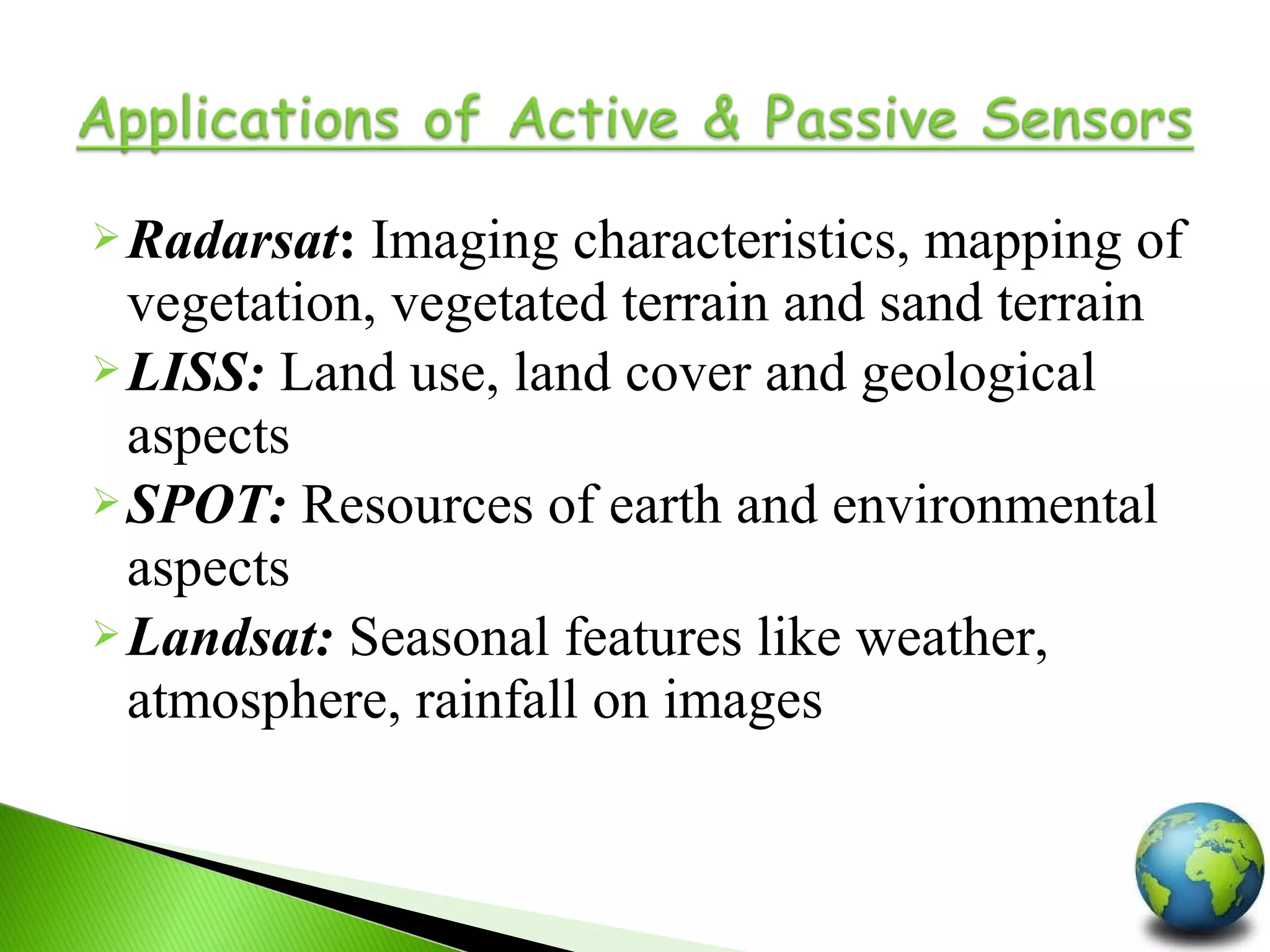 active and passive sensors | PPT