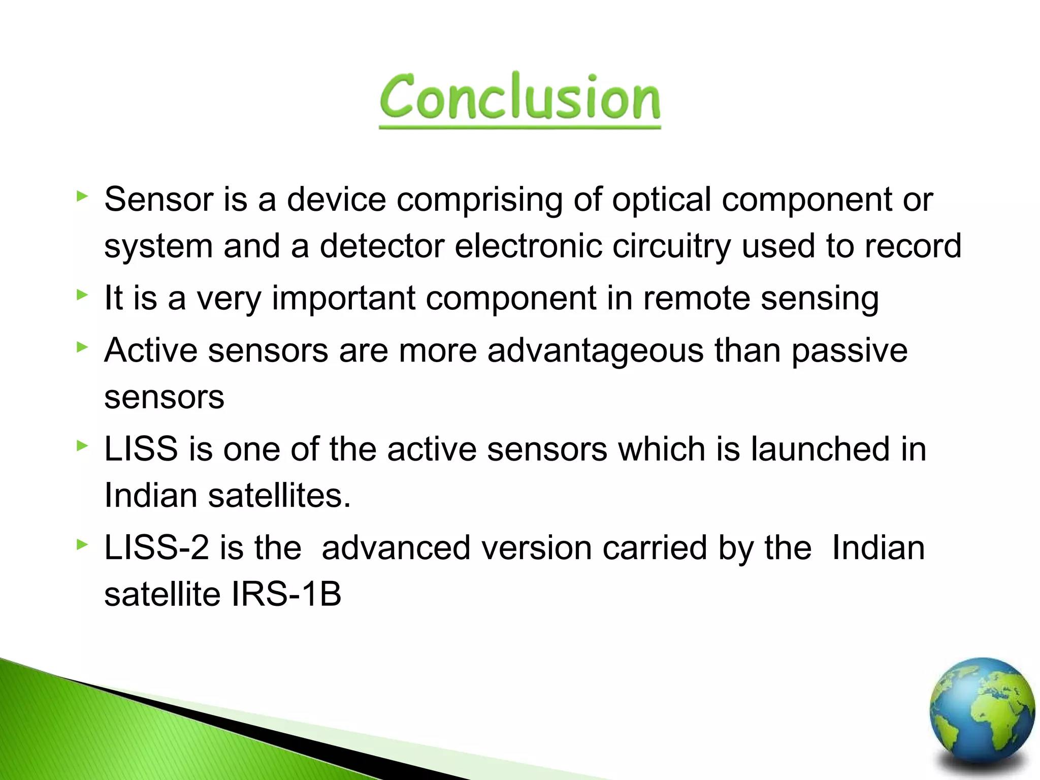 active and passive sensors | PPT