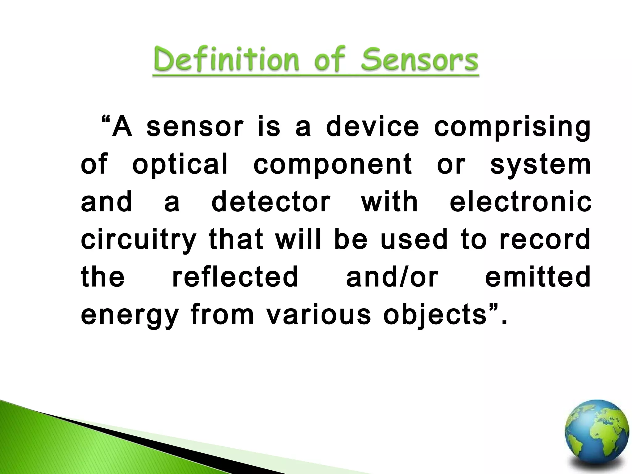active and passive sensors | PPT