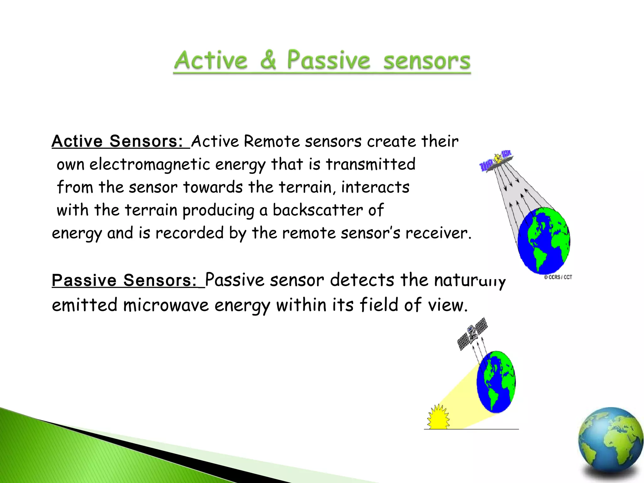 active and passive sensors | PPT