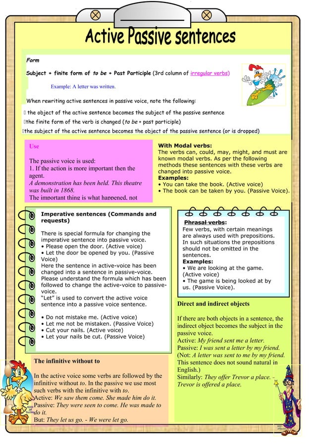 Active passive sentences | DOC | Programming Languages | Computing