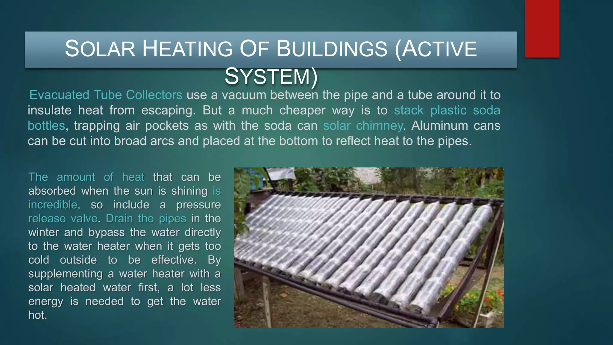 Active and Passive Solar Energy System | PPTX