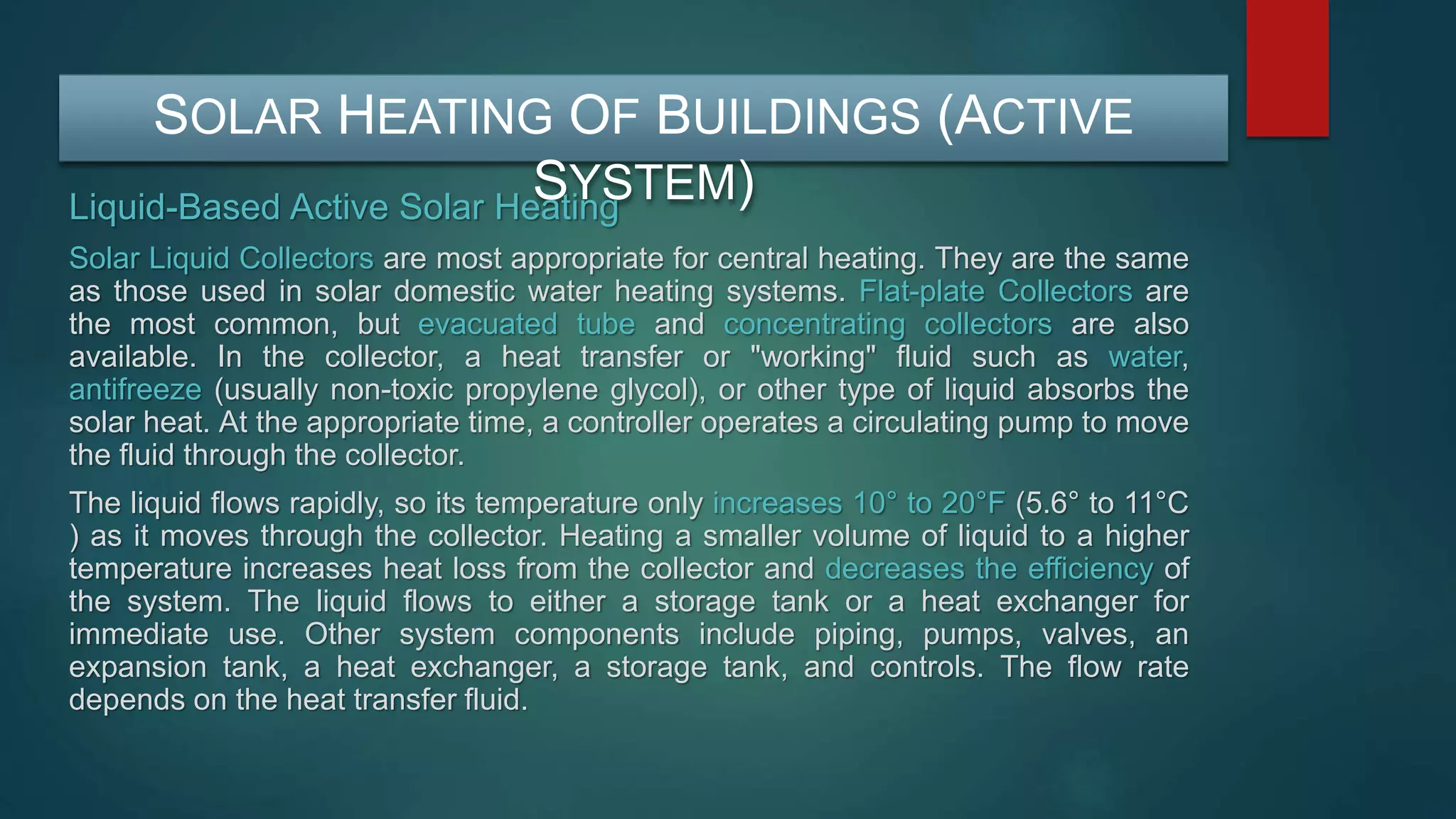 Active and Passive Solar Energy System | PPTX