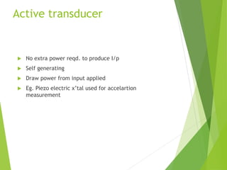 Active passive transducers slideshare | PPTX