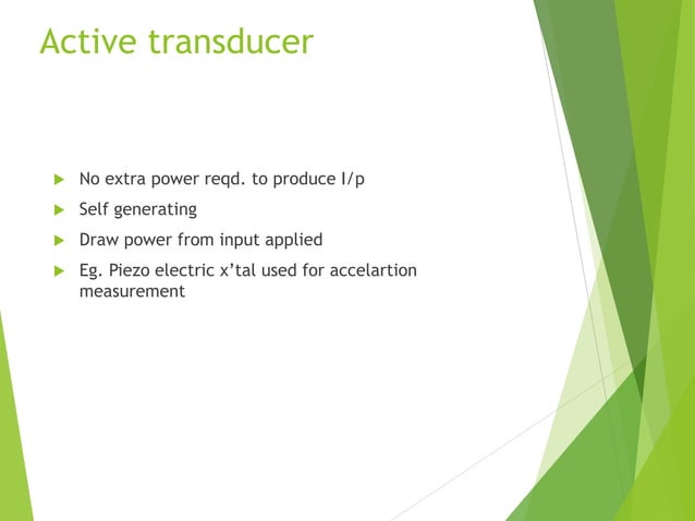 Active passive transducers slideshare | PPTX