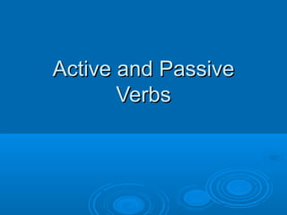 Active passive verbs_lb | PPT