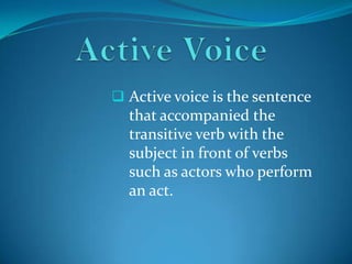 Active & passive voice | PPT
