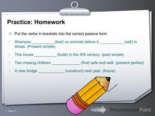 Explanation of Active& passive voice and usage | PDF
