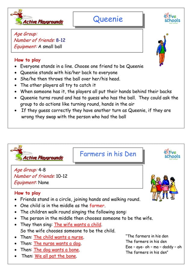 Active playgrounds/ Game cards | PDF