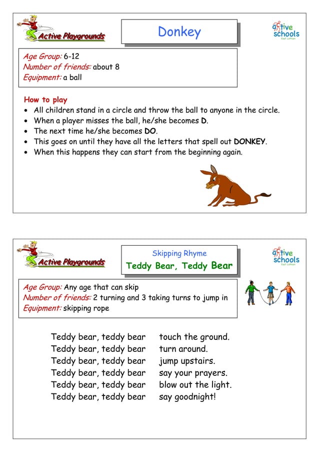 Active playgrounds/ Game cards | PDF