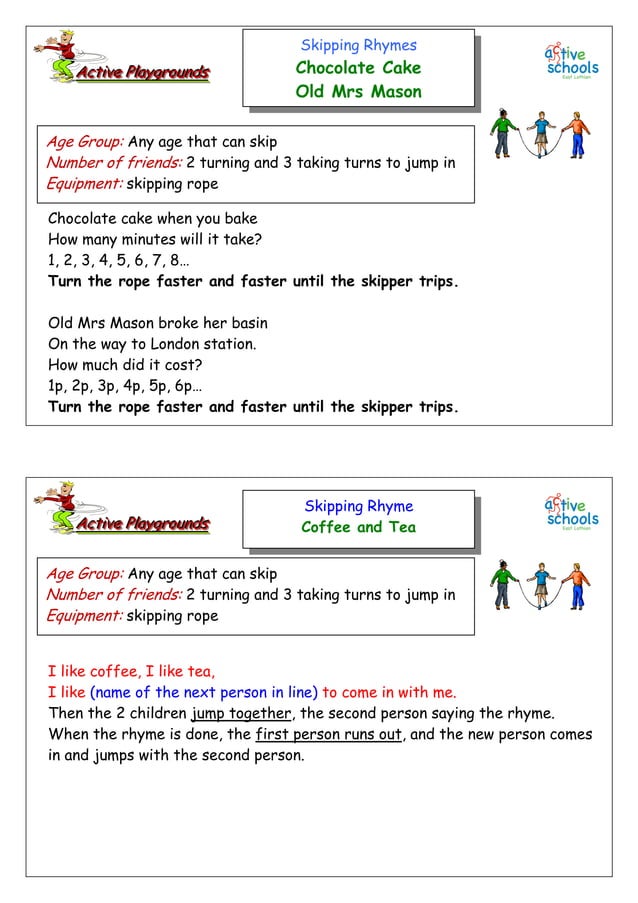 Active playgrounds/ Game cards | PDF