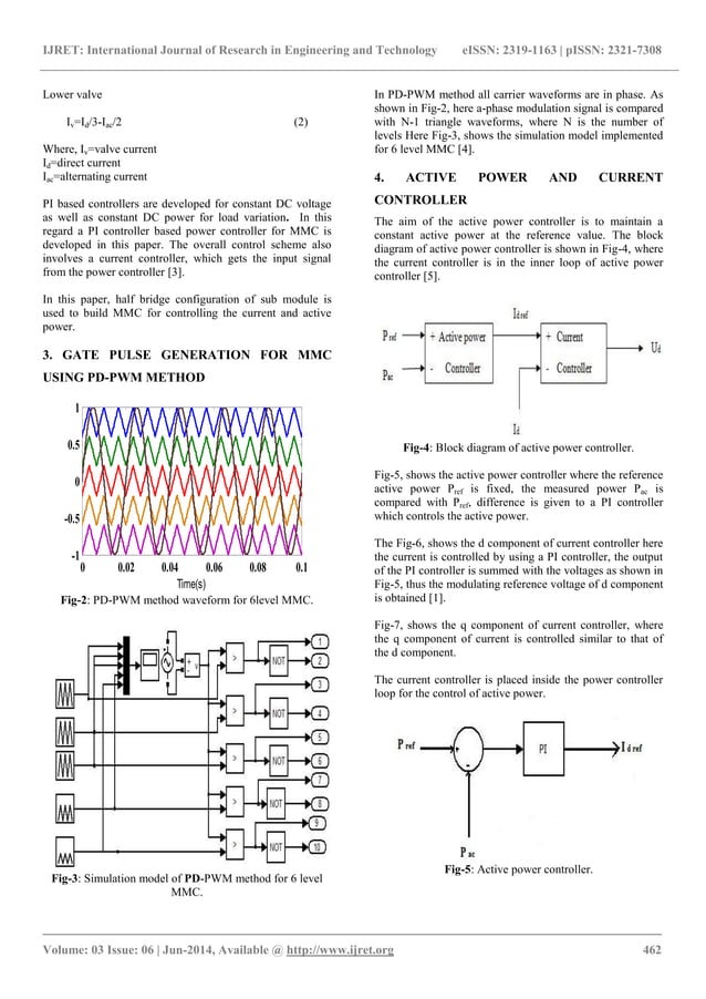 Active power and current control for a modular multilevel converter (mmc) based system | PDF