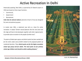 Analysis of Active recreational Zones in Delhi | PDF