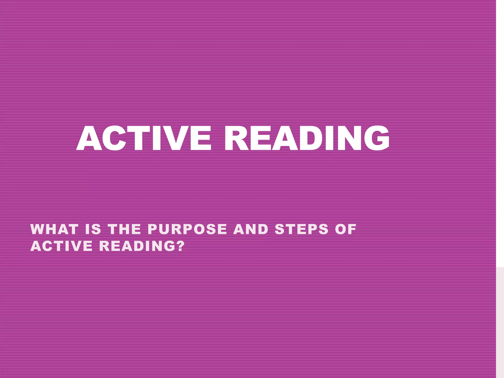 Active reading | PPTX