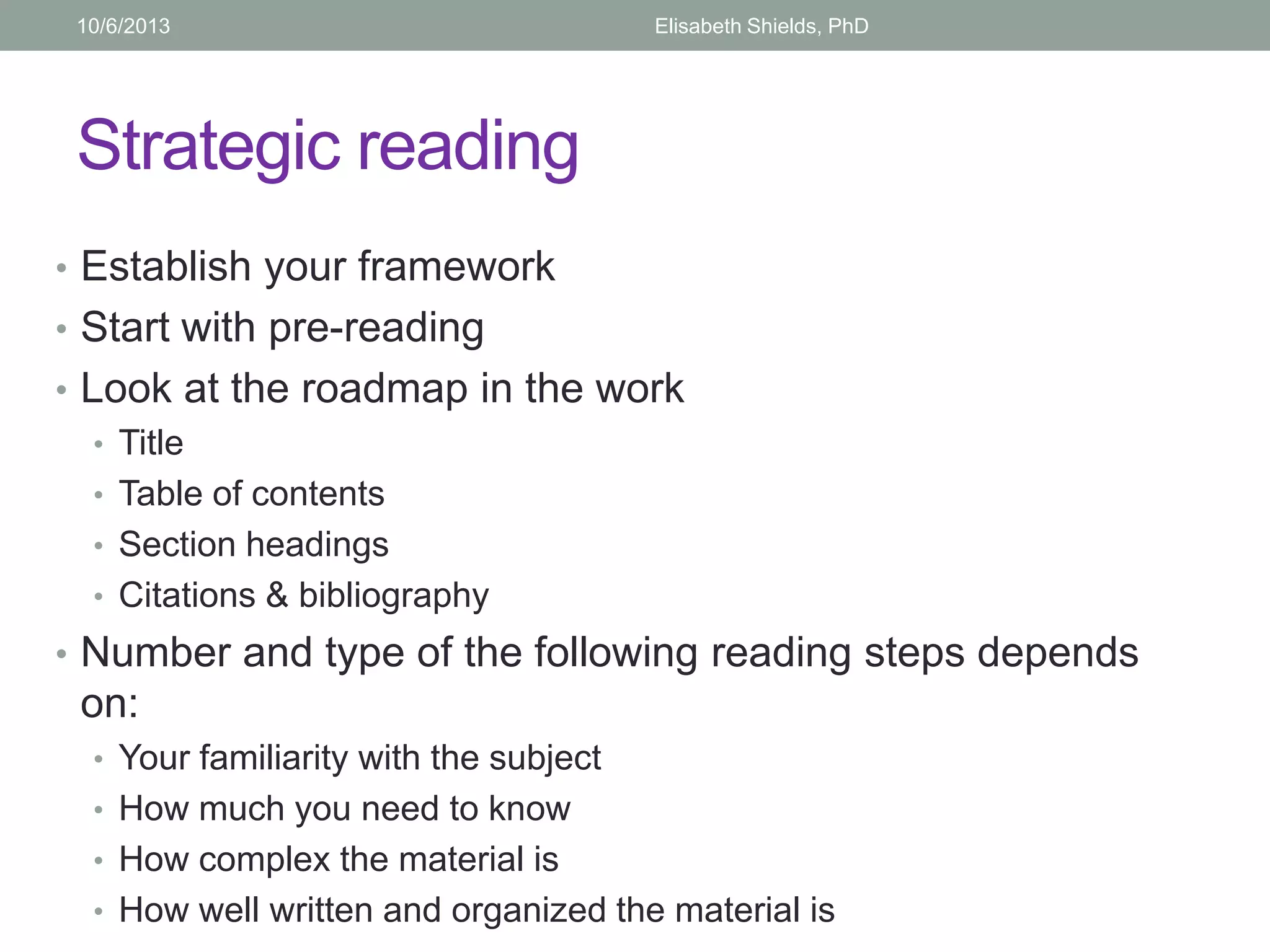 Active reading for graduate students | PPTX