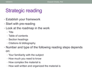 Active reading for graduate students | PPTX