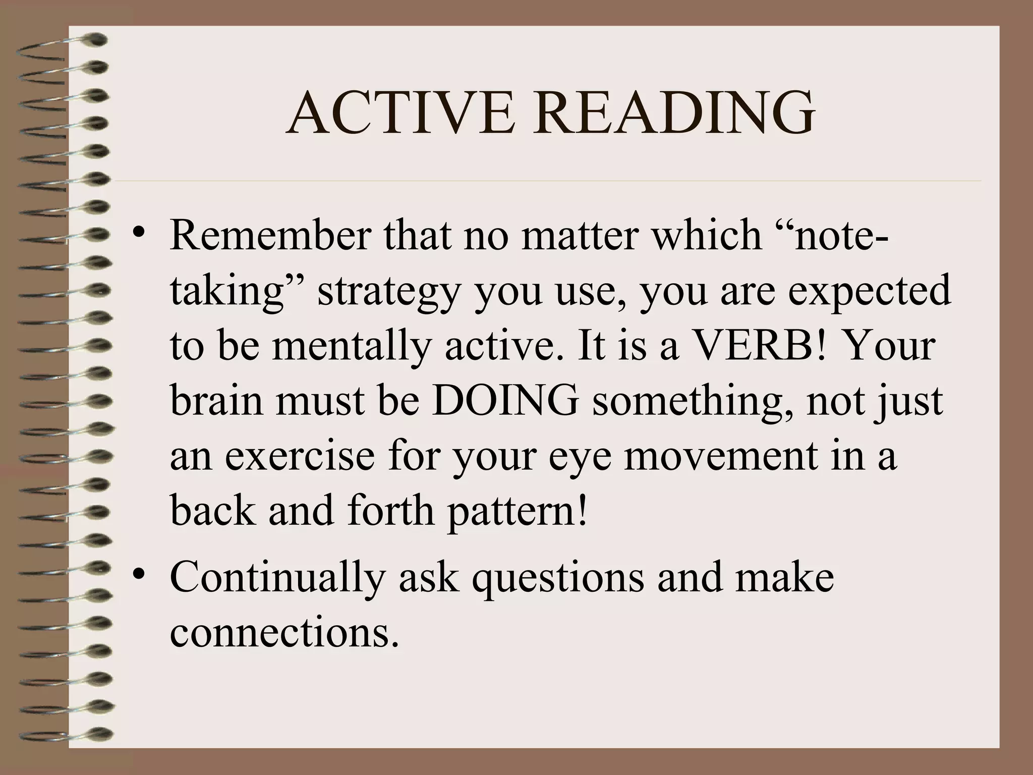 Active reading & note taking | PPT