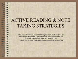 Active reading & note taking | PPT