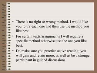 Active reading & note taking | PPT