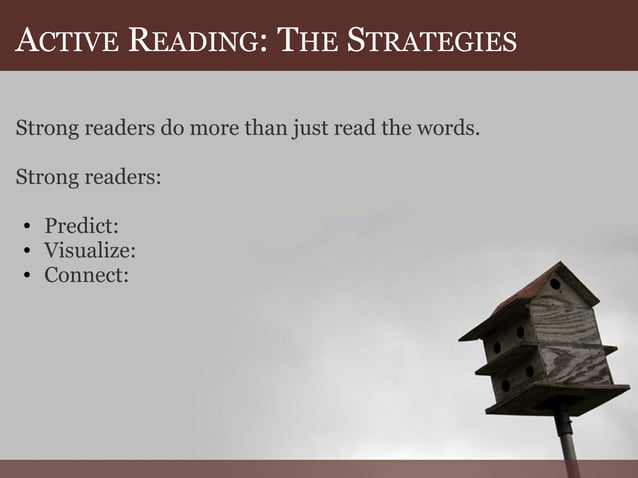 Active reading strategies | PPT | Educational Assessment | Education