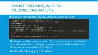 Active Record & SQL - Bulk Insert | PPTX